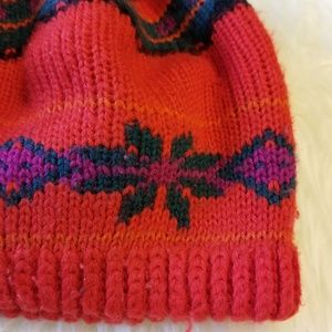 Aris | Accessories | Aris Red Knit Stocking Hat Holiday Design | Poshmark